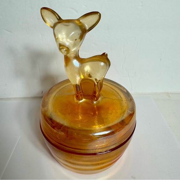 Jeanette Glass | Accents | Vintage Jeanette Glass Marigold Iridescent ...